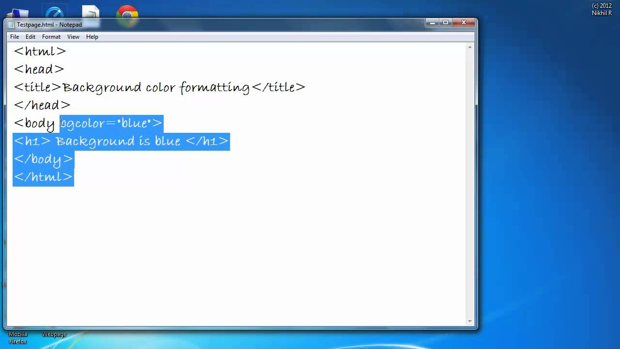 How To Change The Background Color Of An HTML Table Program Studi S1 